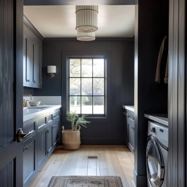 17 Sophisticated Black Laundry Room Ideas for a Sleek and Modern Look ...